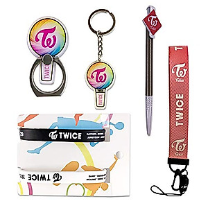 Fatyi Twice Gift Set with Lomo Card, Photocard Set, Merch With Sticker, 3D Sticker, Pen, Mirror, Wristband, Lanyard, Notebook and Hanging Flag, Kpop set
