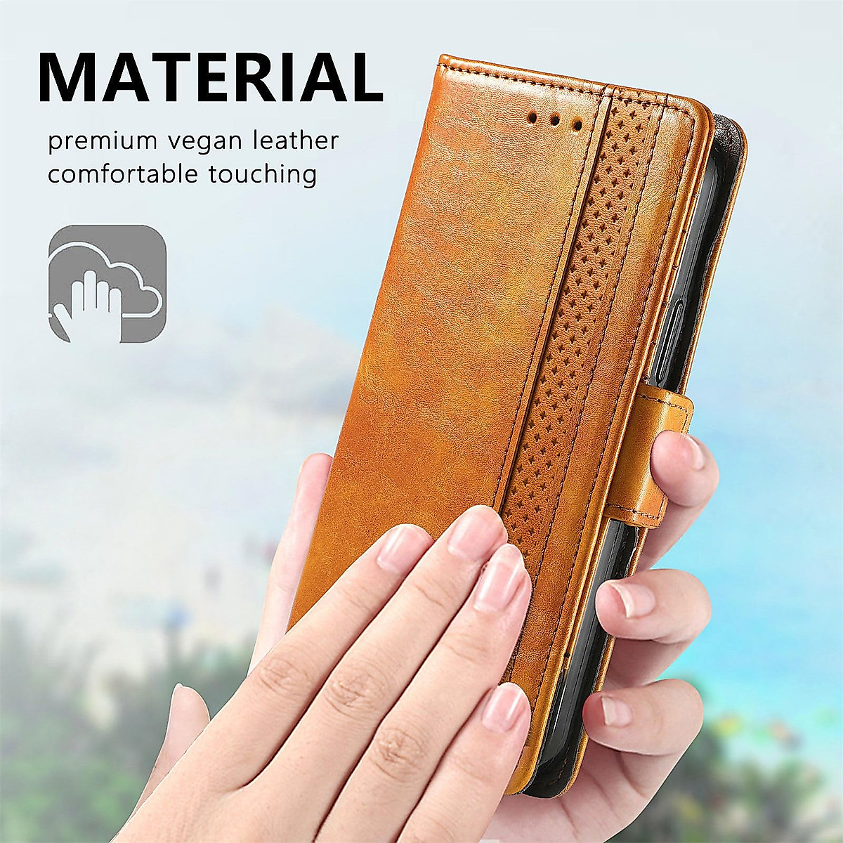 Compatible with Oppo Reno2 Cover,Compatible with Oppo Reno 2 PU Leather Card Slot Magnetic Closure Flip Stand Wallet Protective Case HEI