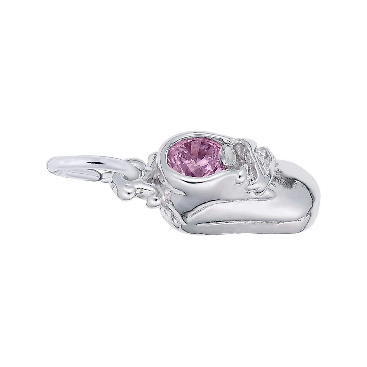 Sterling Silver October Baby Shoe Charm