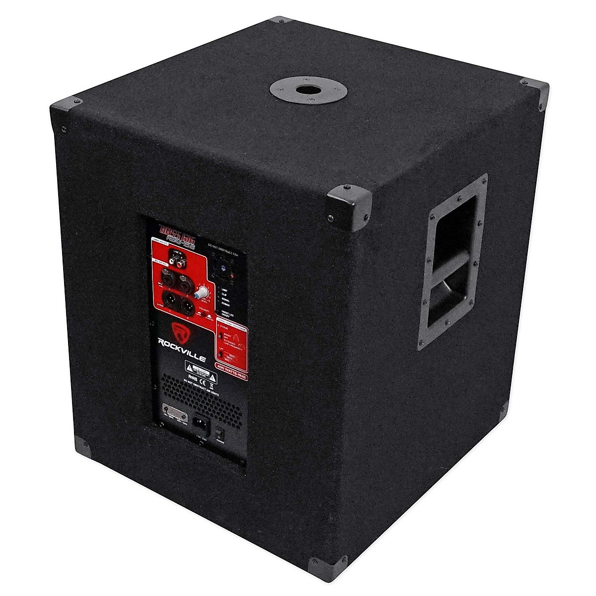 Rockville RBG15S 1600w Active Powered PA Subwoofer w/DSP + Limiter Pro/DJ, 15 inch, Black