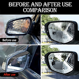 2PCS Car Rear View Mirror Rain Visor Guard, Universal Side Mirror Rain Guard, Car Rearview Mirror Film Rainproof Waterproof Mirror Film