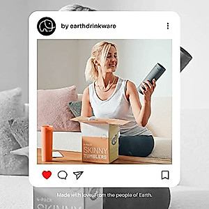 Earth Drinkware SKINNY TUMBLERS (4 pack) - Matte Pastel Colored Acrylic Tumblers with Lids and Straws | 16oz Double Wall Reusable Plastic Tumblers w Straw Cleaner INCLUDED | Blanks For Vinyl Projects