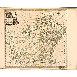 Historic 1700 Wall Map - North America, 44in x 36in