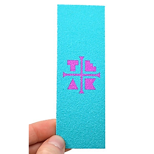 Teak Tuning 3PK Premium Fingerboard Skate Grip Tape, Cotton Candy Logo Edition - 38mm x 114mm - Set of 3 Sheets - Adhesive Backing