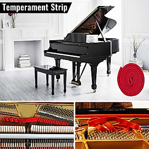 6 Pcs Piano Tuning Kit, Professional Piano Tuner Tools with Piano Tuner Hammer Mute and Piano Tuning Lever for Beginner and Professional Tuner