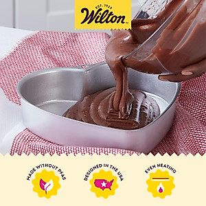 Wilton Decorator Preferred Heart Shaped Cake Pan, 8-Inch, Aluminum