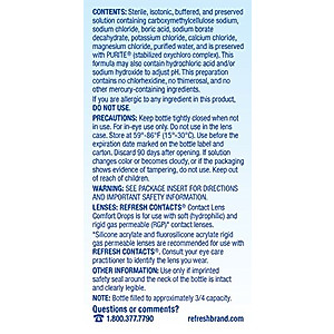 Refresh Contacts, Eye Drops, Contact Lens Comfort,Blue 0.4 Fl Oz Sterile