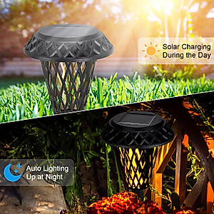Orelpo Solar Pathway Lights Outdoor 8 Pack, LED Solar Garden Lights, Outdoor Solar Landscape Lights Waterproof Warm Light Path Lamps for Pathway, Walkway, Patio, Yard & Lawn