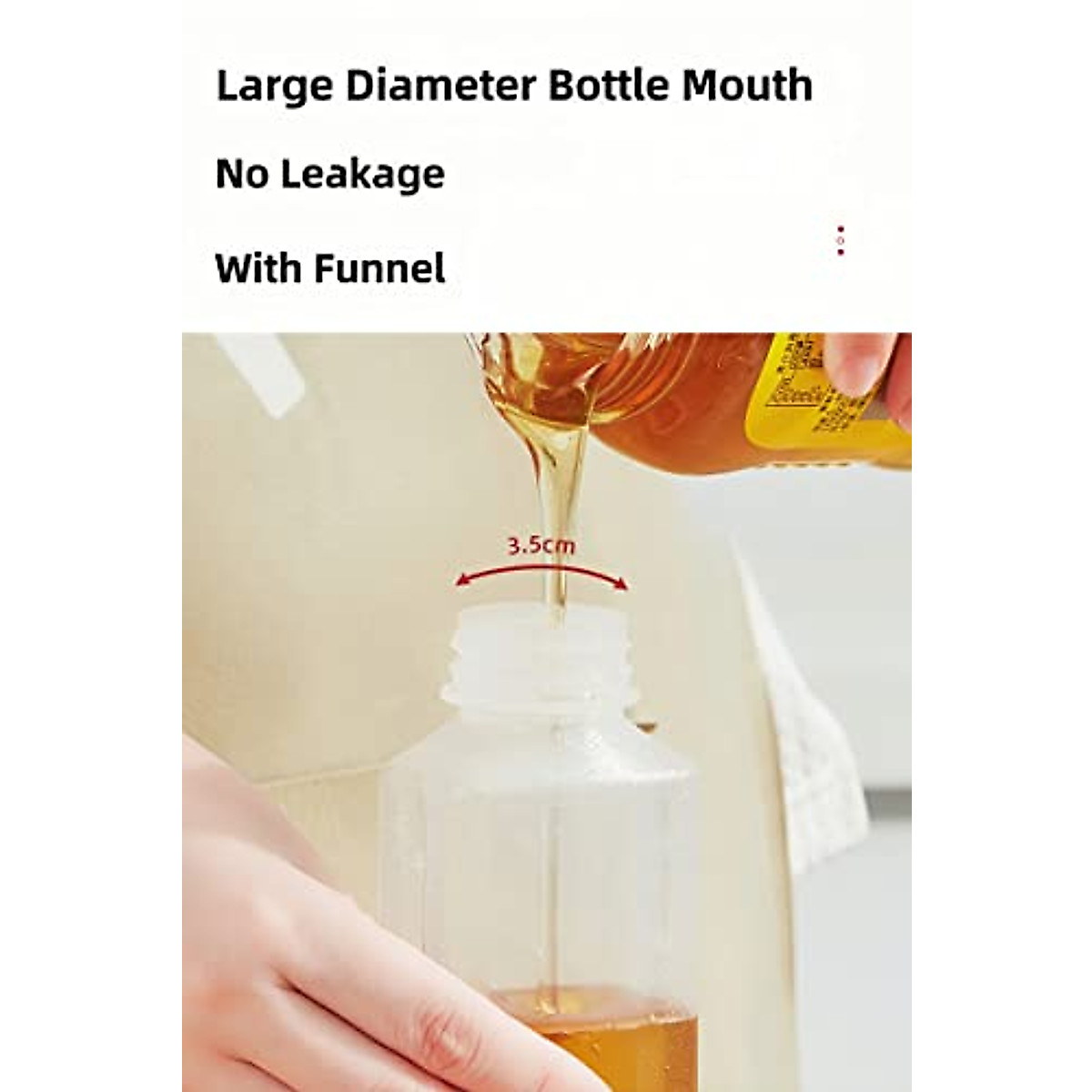 EPIPHANY Condiment Squeeze Bottles 16 Oz,with Flip Top Cap,Hot Sauce Bottles Squeeze,Perfect For Condiments, Oil, Icing, Liquids–Set Of 5 With Extra 1 Silicone Funnel, 8 Chalk Labels And 1 Pen…