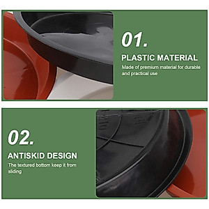 YARNOW 30 Pcs Water Tray Plant Saucer Planter Tray Plant Pot Trays Plant Drip Trays Bonsai Base Tray Round Flower Pot Tray Water Drip Tray Round Plant Plants Indoor UFO Household Plastic