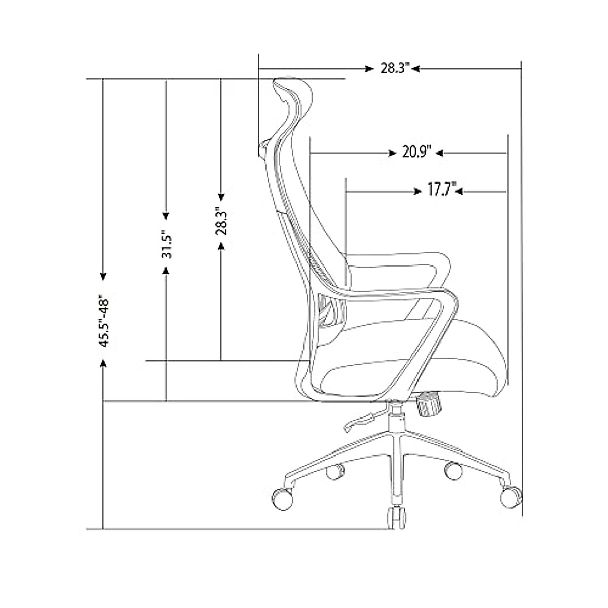Realspace® Lenzer Mesh High-Back Task Chair, Black