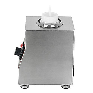1-3 Bottles 160W 240W Electric Sauce Warmer, Stainless Steel Jam Heat Preservation Machine, Commercial Countertop Nacho Cheese Pump Dispenser (One Bottle)