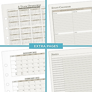 2022 Weekly & Monthly Planner Refill by AT-A-GLANCE, 91010 DAY-TIMER, 5-1/2" x 8-1/2", Size 4, Desk Size, Loose-Leaf (481-285Y)
