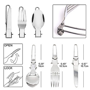 Widesea 8pcs Camping Cookware Mess Kit with Lightweight Pot Pan Stove and Tank Bracket, Fork Knife Spoon Kit for Backpacking, Outdoor Camping Hiking and Picnic