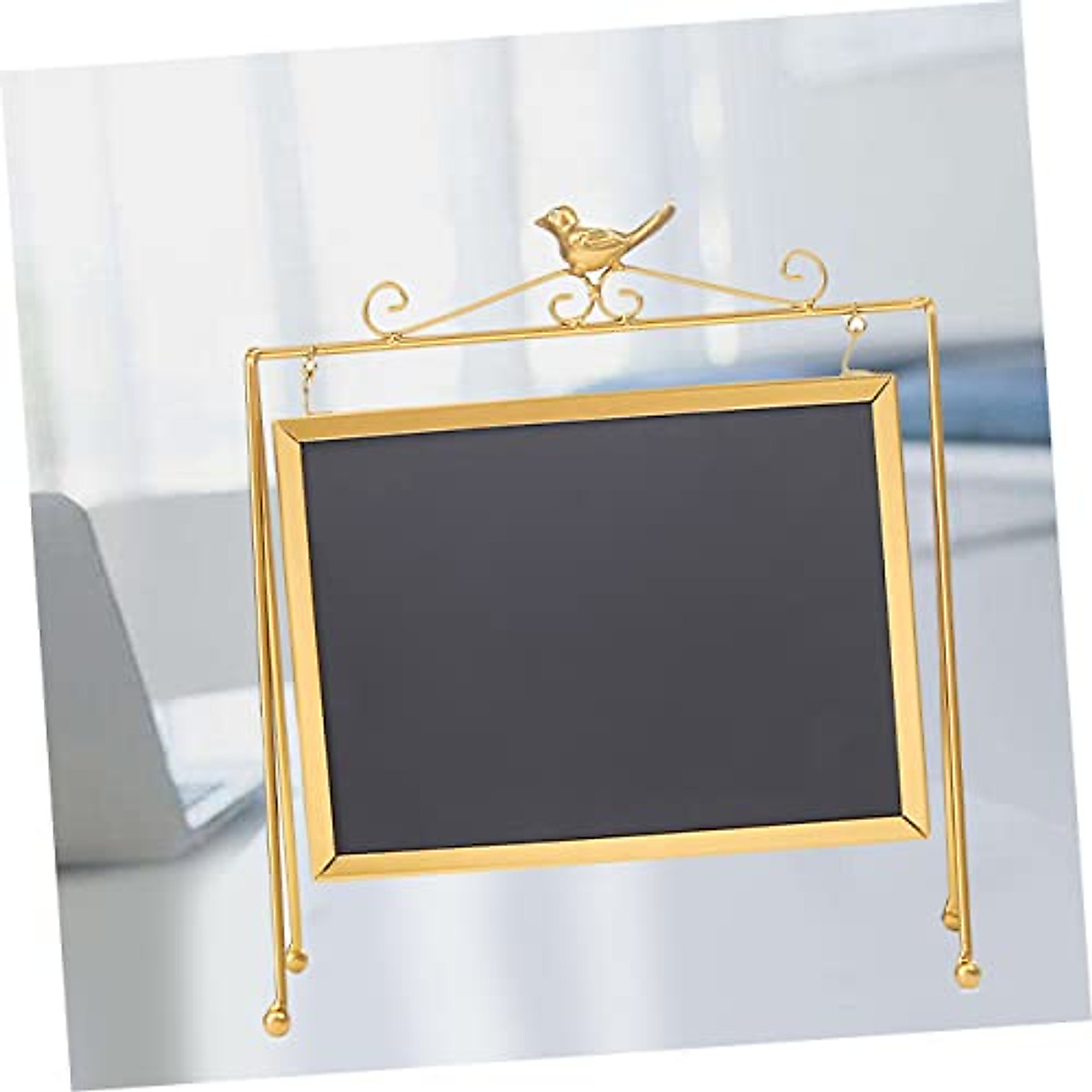STOBOK Wedding Decor Black Chalkboard Black Decor Small Chalkboard Sidewalk Blackboard Message Board Sign Store Blackboard Table Blackboard Coffee Shop Blackboard The Sign Decorate Bamboo