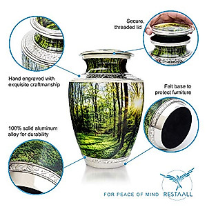 Peaceful Forest Urns for Ashes Adult Male. Cremation urns for Human Ashes Adult Female. Decorative urn for Human Ashes by Restaall