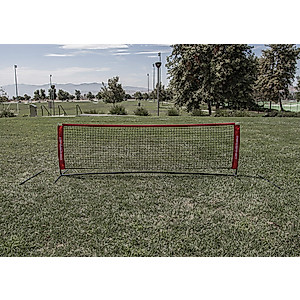 PowerNet Portable Badminton Pickleball Net, 10ft Wide, 3ft to 5ft Adjustable Height, Recreational Use, Driveway, Indoor, Outdoor, Beach, Street, Backyard, Ultra Portable