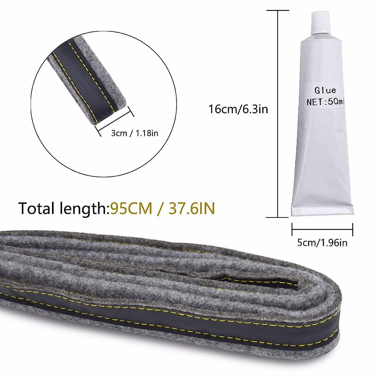 DC97-07618A Dryer Drum Gasket Felt Seal Replacement by BAY Direct for Samsung Dryers Compatible Part Number: AP4453798 PS4218879 PD00025731 3998155