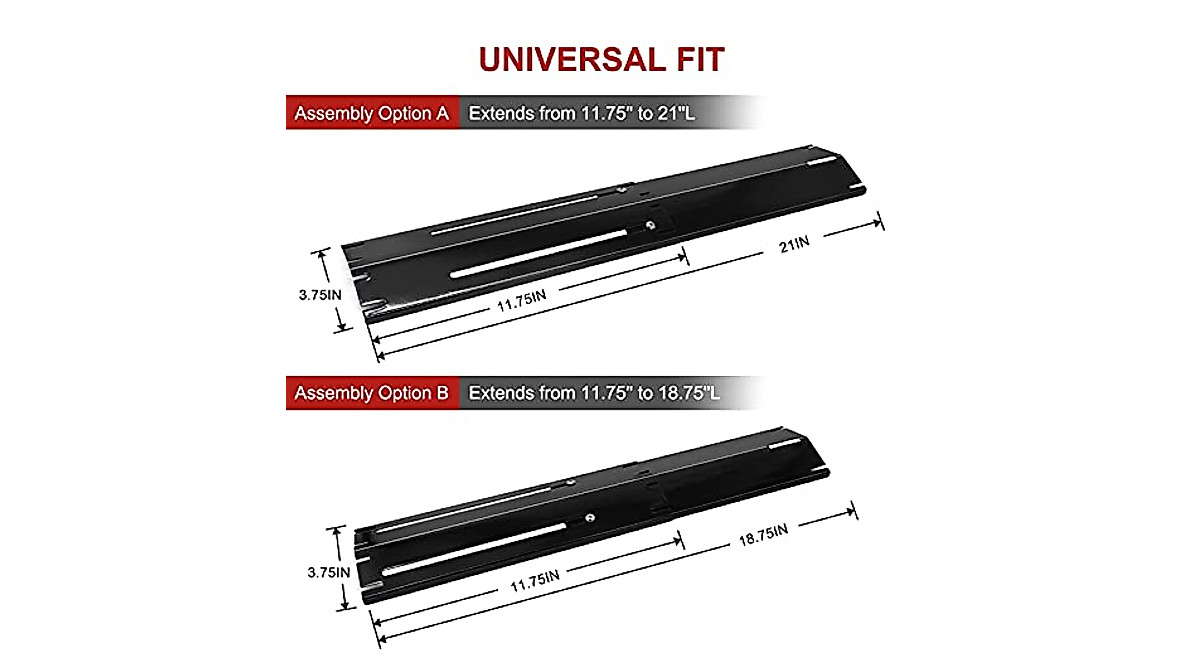 Universal Adjustable Grill Heat Plates - 4-Pack