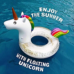 Boxgear Inflatable Float, Glitter Sequin Animal Pool Floats, Swimming Pool Ring, Pool Inflatables for Kids and Adults, Pool Toys Inflatable Unicorn Pool Float, 36 Inch Water Float (36 Inch)