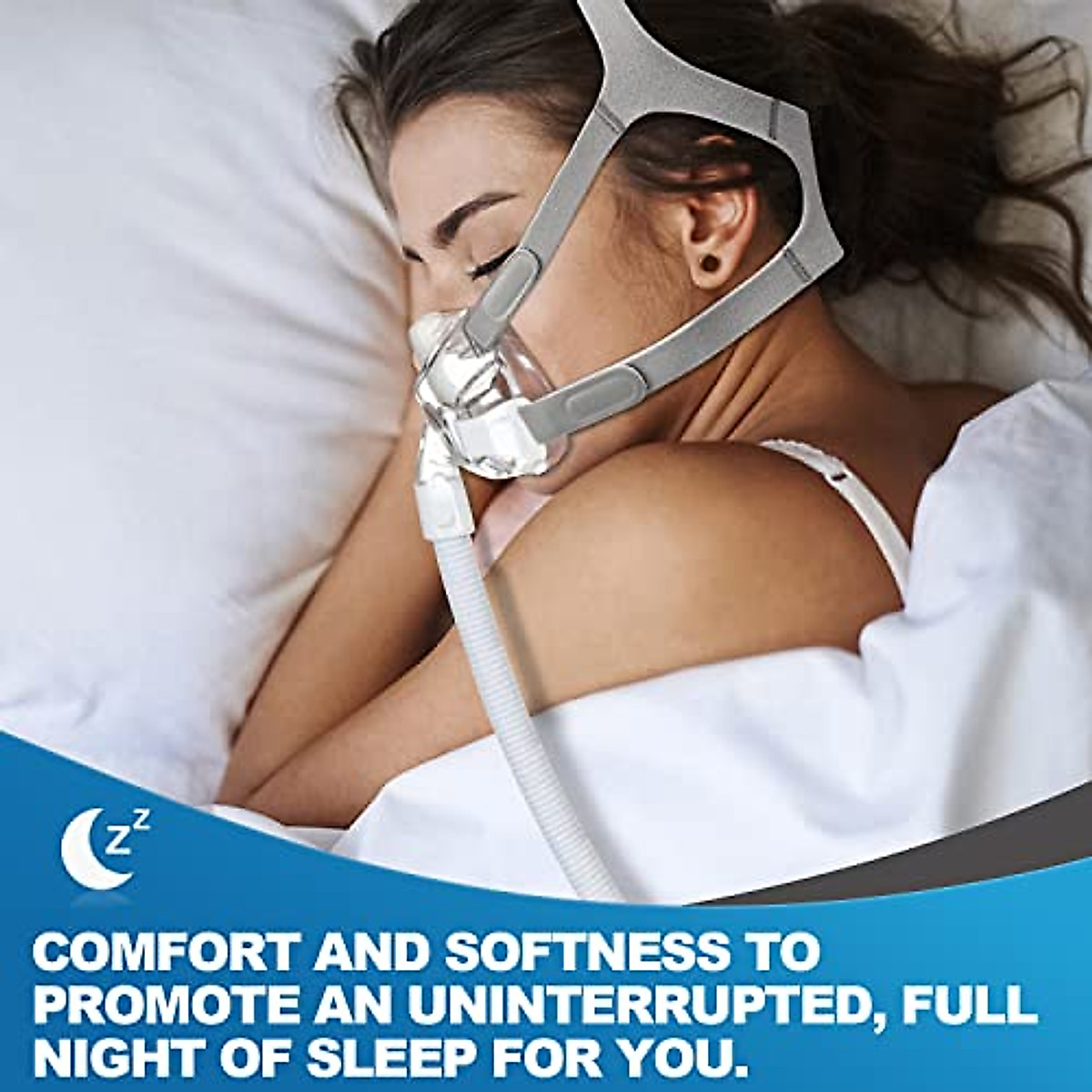 Headgear Compatible with AV Headgear, Replacement Headgear Strap Compatible with AV Headgear Straps, Clips NOT Included, Large