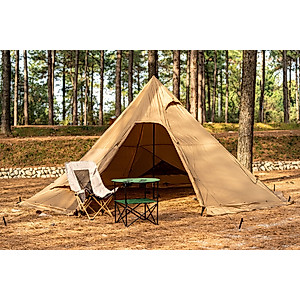 Onefires Hot Tent with Half Inner Tent 4-8 Person Large Teepee Tent for Family Camping