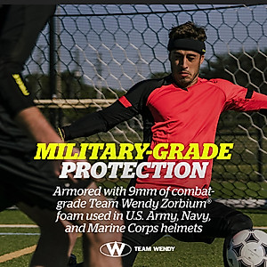 Storelli ExoShield Head Guard, Military-Grade Head Protection, Foam Padding Headband, Official Headgear of US Club Soccer, Black, Size 2