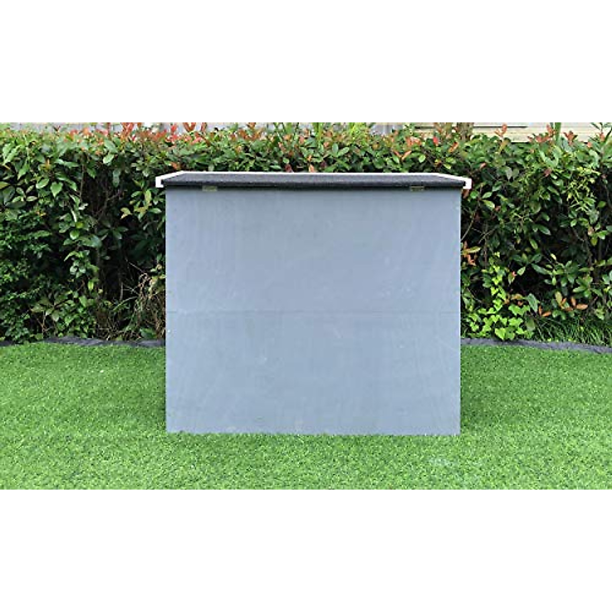 Hanover Outdoor Wooden 2-Story Rabbit Hutch with Ramp, Wire Mesh Run, Cage, Waterproof Roof, Removable Tray - HANRH0103-GRY