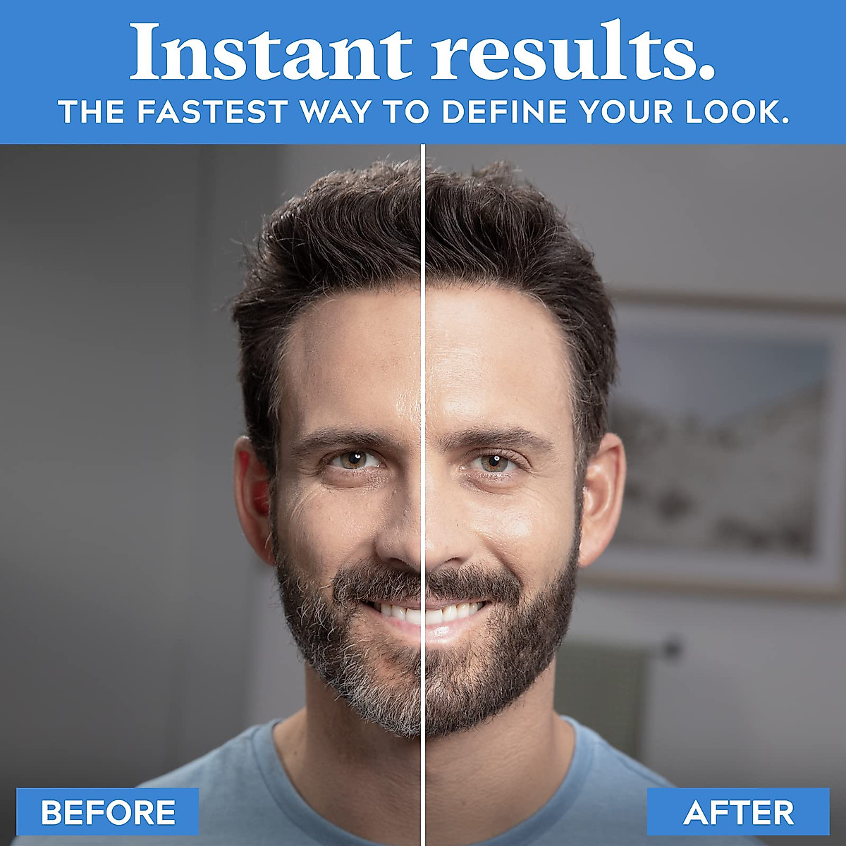 Just for Men 1-Day Beard & Brow Color, Temporary Color for Beard and Eyebrows, For a Fuller, Well-Defined Look, Up to 30 Applications, Light Brown