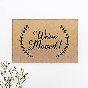 50 Moving Announcement Postcards - Fill in the Blank Change of Address - Rustic Kraft We've Moved Postcards, Change of New Address Moving Announcements, House Warming Gifts, Weve Moved Cards