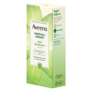Aveeno Positively Radiant Daily Face Moisturizer with Broad Spectrum SPF 15 Sunscreen and Soy Extract, 4 fl. oz