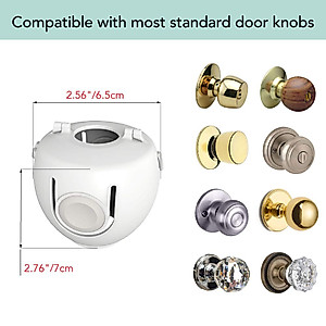 Heart of Tafiti Door Knob Covers & Door Lever Locks, Child Safety Locks for Doors. Baby Toddler Proof (Also Safe for People Suffering from Dementia