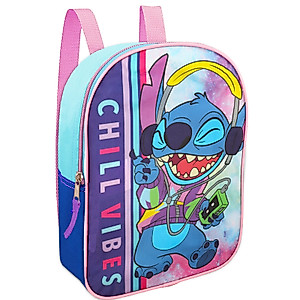 Disney Lilo and Stitch Mini Backpack and Lunch Box Bundle - 4 Pc Set with 11" Stitch School Bag, Stitch Lunch Bag, More for Boys and Girls | Stitch School Supplies Set