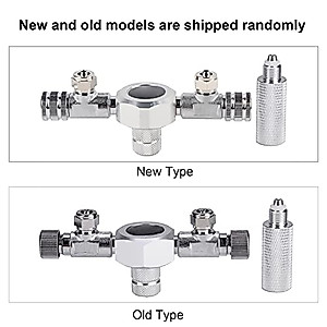 Zerodis Fish Tank CO2 Splitter Regulator, Aluminum Alloy Aquarium Precise Needle Valve for Aquarium Plant CO2 Tank(2-Way)