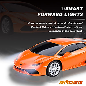 RÄDER Licensed RC Series,R/C 1:24 Lambo HURAC LP610-4 Remote Control Car, Electric Sport Racing Hobby Toy Car, Model Vehicle for Boys and Girls Teens and Adults Gift White