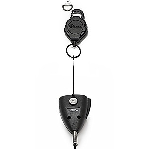 KEY-BAK MIC-BAK CB Radio Retractable Tether, 36" Kevlar Cord, 8" Nylon Attachment Loop, D-Ring Mount Included (0KR3-4A11)