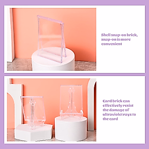 DITMOGF 20 Pcs Card Brick Hard Card Sleeves Trading Cards Sleeves Kit Hard Transparent 3.7x2.6x0.19 ZJ-ZHIJIA-020 card sleeve