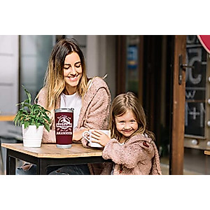 DOUBLECHILD Mothers Day Gifts for Mom from Daughter, Son, Kids - Great Mothers Day Tumbler - Ideas Presents for Mom on Birthday, Xmas - Mama Cup - Insulate Stainless Steel Tumbler 20oz, Red