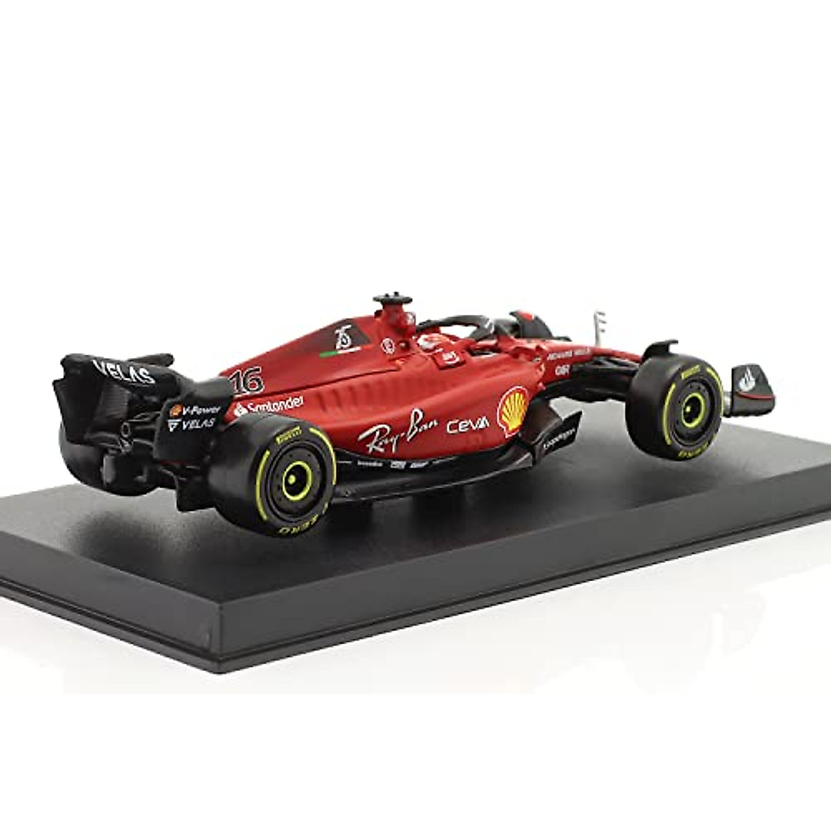 Bburago - 1/43 Scale Model Compatible with Ferrari Replica Miniature Model Compatible with Scuderia Replica Miniature F1-75 # 16 Compatible with Charles Leclerc Replica Miniature Model 2022 Racing