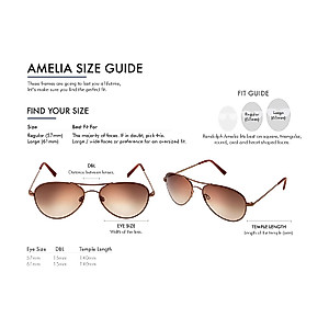 Randolph USA | Amelia Aviator Authentic Sunglasses for Women Non-Polarized 100% UV