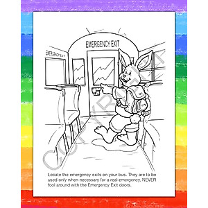 ZOCO - Practice School Bus Safety - Educational Coloring Books (50 Bulk Pack, Without Crayons) - Bus Driver Gifts - Games, Puzzles, Activities for Kids