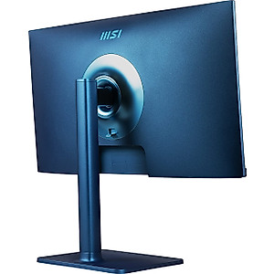 MSI Modern MD241P Ultramarine, 24" Monitor, 1920 x 1080 (FHD), IPS, 75Hz, TUV Certified Eyesight Protection, 5ms, HDMI, USB C, Tilt, Swivel, Height Adjustable, Pivot