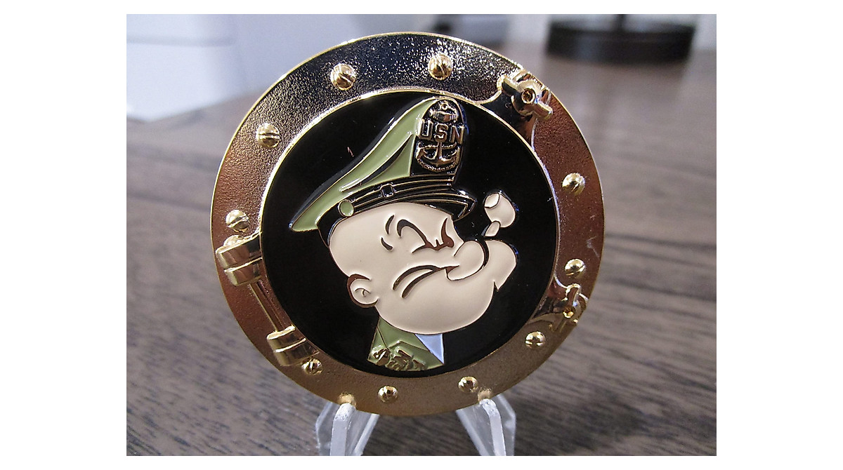 USN Popeye Challenge Coin - Navy Chief CPO Gift | Oneworldtreasures