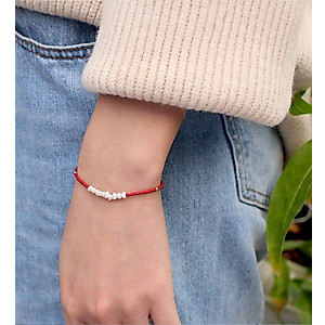 KELITCH Womens Pearl Bracelets Friendship Bracelet Handmade Miyuki Beads Charm Bracelet Holiday Gift