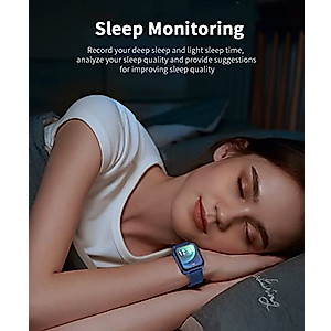 Jassco Smart Watch, Fitness Tracker for Android Phones and iPhone with Pedometer, Sleep Monitor, Music Control, IP68 Waterproof Bluetooth Sport Watch Activity Tracker with 1.7’’ Touch Screen -Blue