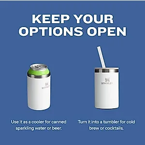 Stanley Everyday Can Cooler Cup 10 oz | Beer, Seltzers, Soda, and Energy Drinks | Doubles as Tumbler | Insulated Stainless Steel Drink Holder | BPA-Free | Matte Black