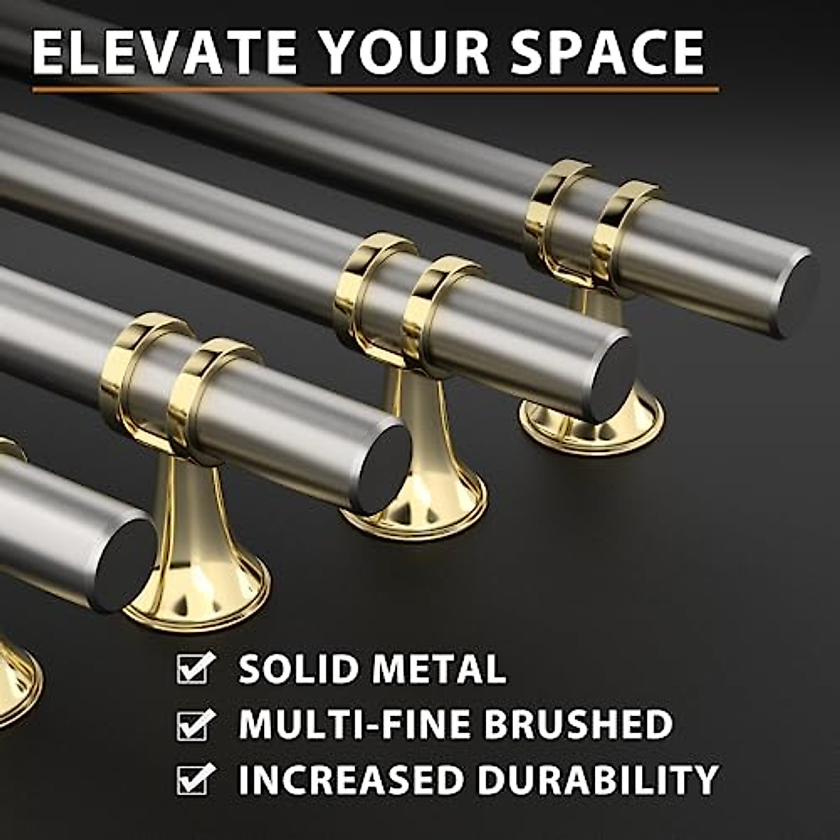 OYX 6Pack 5inch Drawer Pull Brushed Nickel Cabinet Pulls