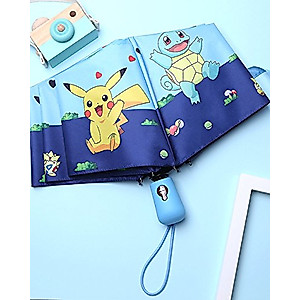 Rosavida Kids Folding Umbrella- Automatic Open- Cartoon- UV Protection- Travel Umbrella Compact Windproof for Girls Boys Women ＃1