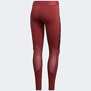 adidas womens Alphaskin Badge of Sport Tights Legacy Red/Maroon X-Small