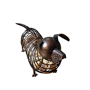 Wine Cork Holder - A Decorative Wine Cork Holder Wine Barrel in The Shape of a Cute Metal Dog A Dachshund for Wine Lovers. Great for Wine Corks